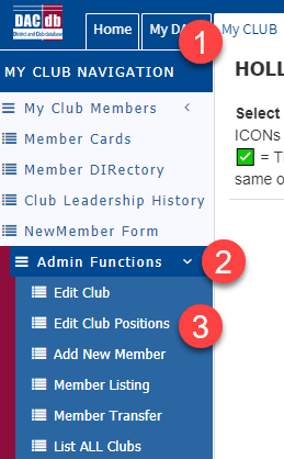 Edit 2019-20 Club Positions: Do it Now! | DACdb, LLC