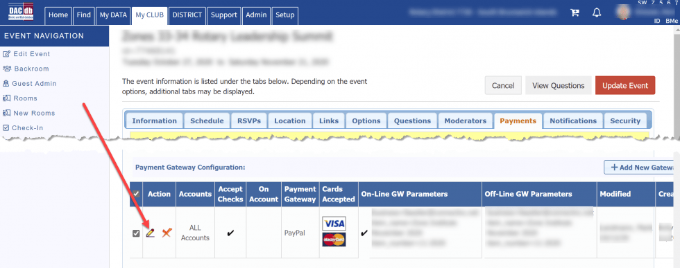Event Registration – Improved! | DACdb, LLC